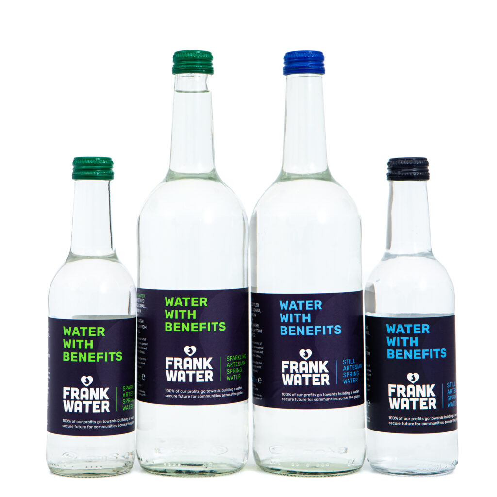 Buy bottled Frank Water in bulk | Devon spring water | Funding clean water